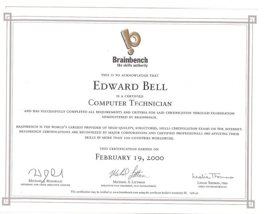 Brainbench – Ed Bell